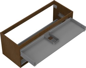 Mexen Box-A, závěsná skříňka 120 cm, 2 zásuvky, ořech, 91AX0-1200-470-2-86
