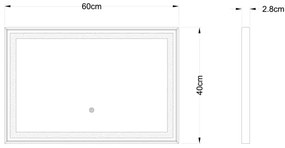 Globo 84036 - LED Stm. zrcadlo s podsvícením RIVAS LED/10W/230V 60x40 cm