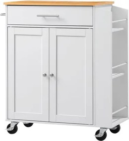 Kuchyňský ostrůvek s úložným prostorem VEVOR, 640 × 380 × 15 mm – 795 × 397 × 870 mm
