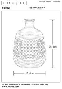 Lucide 13534/30/31 stolní lampa Tiesse, bílá, E14, 29,8cm