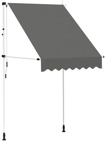 Ručně zatahovací markýza 150 cm antracitová 143687