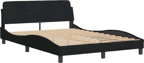Rám postele bez matrace Hanko černý 140 x 190 cm textil 3310386