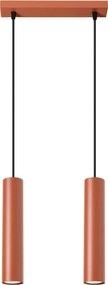 Sollux Lighting Závěsná lampa LAGOS 2 červená okrová