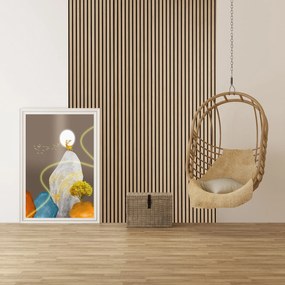 Dřevěný akustický panel, 2400 x 600 mm, B2BP002, balení 5 ks, bříza