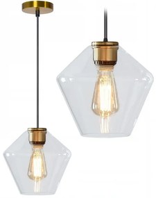 Toolight - Skleněná stropní svítilna APP440-1CP, zlatá, OSW-00571