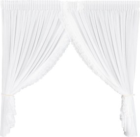 ZÁCLONA NA PÁSCE LUISA 400X160 CM BÍLÁ