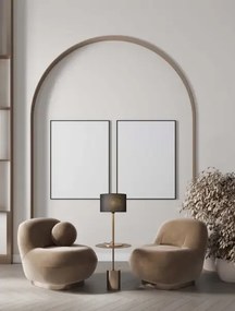 LED černo-zlatá stolní lampa Sibnia