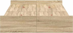 Rám postele s úložným prostorem s čelo Sonoma dub 120 x 190 cm 3335327