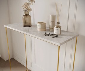 ADRK Konzolový stolek MILAN G-BE 80, beton/zlatá