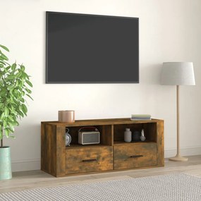 vidaXL TV skříňka kouřový dub 100 x 35 x 40 cm kompozitní dřevo