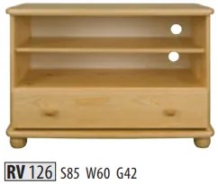 ImportWorld TV stolek VR 126 masiv v60 x š85 x h42 cm (Barva dřeva: Šedá)