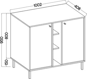 FALCO Komoda Tomila 822/2 Odstín: Černý grafit