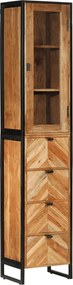 vidaXL 4dílná koupelnová sestava železo a masivní akáciové dřevo [3217121]