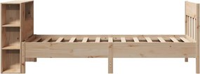 Postel s knihovnou bez matrace 75 x 190 cm masivní borovice 3323206