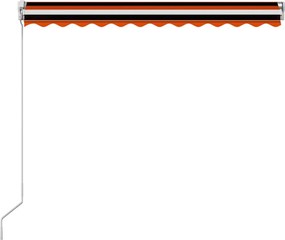 Ručně zatahovací markýza 350 x 250 cm oranžovo-hnědá 3051211