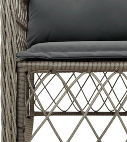 5dílný zahradní jídelní set s poduškami šedý polyratan 3212125