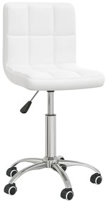 Otočná jídelní židle bílá umělá kůže 3087561