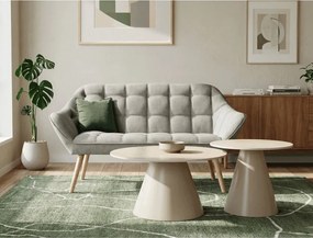 Konferenční stolek 70x70x41cm CT-F4118 TRV, keramika, travertin