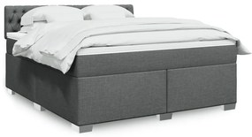 Box spring postel s matrací tmavě šedá 180x200 cm textil 3285975