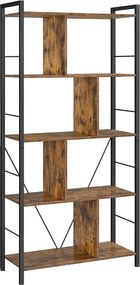 XXXLutz REGÁL, hnědá, černá, uhlíková ocel, 74/150/30 cm Boxxx - Online Only obývací stěny - 002543007005