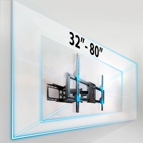 Držák na TV Humberg 70 kg pro televizory 32-80 palců s náklonem a otočením