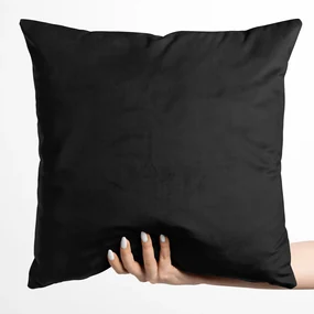 Biante Sametový povlak na polštář Velvet Premium SVP-023 Černý 30 x 50 cm