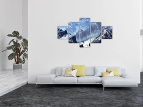 Obraz - Malované hory (125x70 cm)