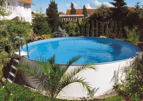 Planet Pool Polozapuštěný bazén s ocelovou stěnou Azurotico 3,5 x 0,9 m White/Blue 0016