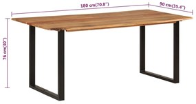 vidaXL Marketos Jídelní stůl 180 x 90 x 76 cm masivní akáciové dřevo