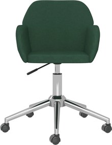 Otočné jídelní židle 2 ks tmavě zelené textil 3103091