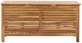 Úložný box akáciové dřevo světle hnědý 130 x 48 cm RIVIERA Beliani