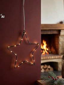 Sinsay - Vánoční LED nástěnná dekorace ve tvaru hvězdy - černá