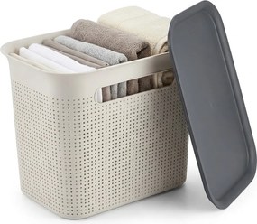 Rotho Úložný box s víkem a s madly BRISEN 7l, 26x18x21cm, bílý