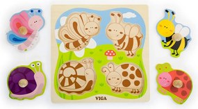 Dřevěné vkládací puzzle hmyz Viga