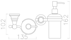 SAPHO 1318-19 Diamond dávkovač mýdla, bronz