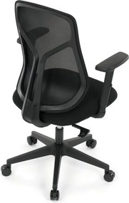 Kancelářská židle KA-S2173 BK, synchronní mechanismus, černá síťovina (67 x 60) cm