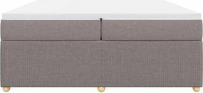 Box spring postel s matrací taupe 200x200 cm textil 3285599