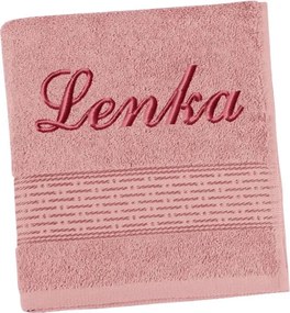 Bellatex Froté osuška proužek s výšivkou jména 70x140 cm Burgundy