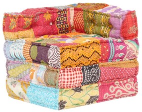 Modulární pouf patchwork textil - Default Title