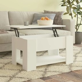 vidaXL Konferenční stolek 79 x 49 x 41 cm kompozitní dřevo [809711] Barva: Bílá