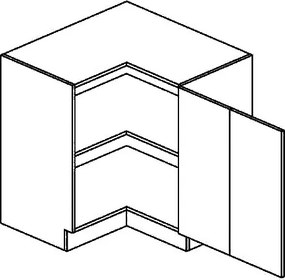 Casarredo - Komfort nábytek Kuchyňská rohová spodní skříňka PREMIUM de LUX DRPP 80, olše