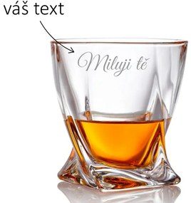 Dekorant Sklenice na whisky s gravírováním MILUJI TĚ 1KS