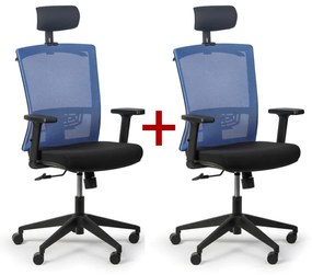 Kancelářská židle FELIX 1+1 ZDARMA, modrá
