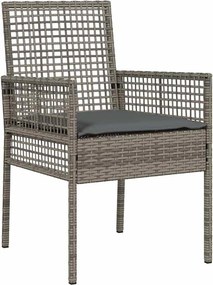 Zahradní bistro set 3 ks Šedá polyratan 3334957