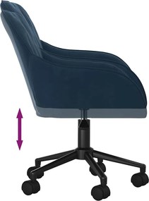Otočné jídelní židle 2 ks modré samet 3103420