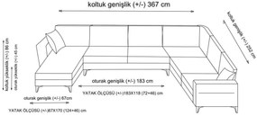 Hanah Home Pohovka KRISTAL rozkládací béžová