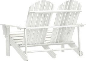 2místná zahradní židle Adirondack masivní jedlové dřevo bílá 315899