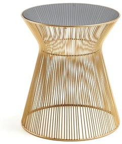 Odkládací stolek ve zlaté barvě Kave Home Jolene, výška 40 cm