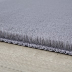 Ayyildiz, Kusový koberec Pouffy 5100 Grey kruh, 200x200 (průměr) kruh, šedá, obývací pokoj