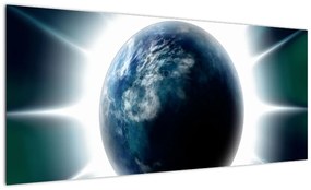 Moderní obraz zeměkoule (100x40cm)